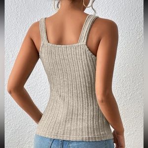 Tops | Boho Chain Detail Straps Ribbed Knit Tank Top | Poshmark